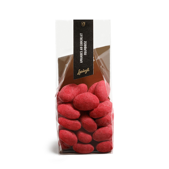 Raspberry chocolate almonds, 170 g
